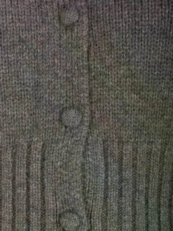 ST. AGNI Ribbed Knit Wool Cardigan