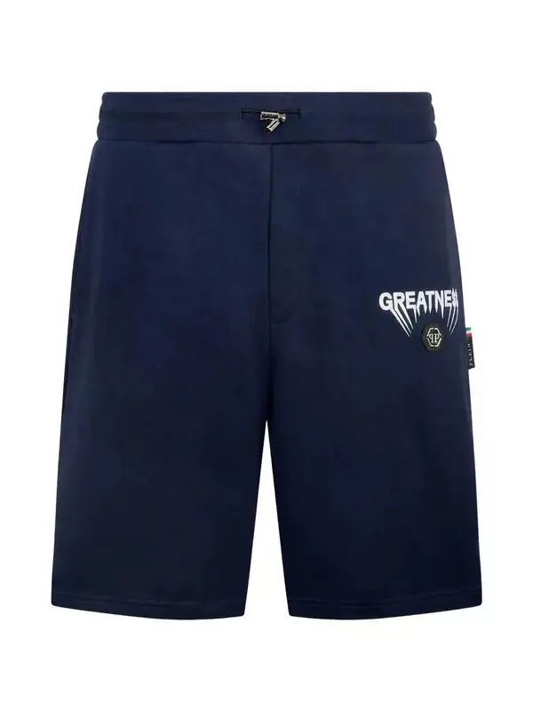 Philipp Plein Fleece Shorts With Logo Detail