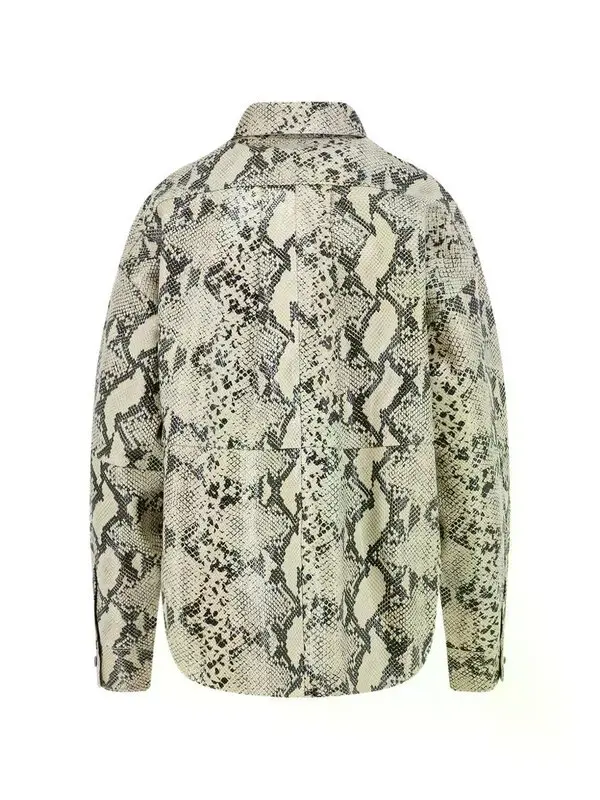 ALYSI Snakeskin-effect Button-down Shirt