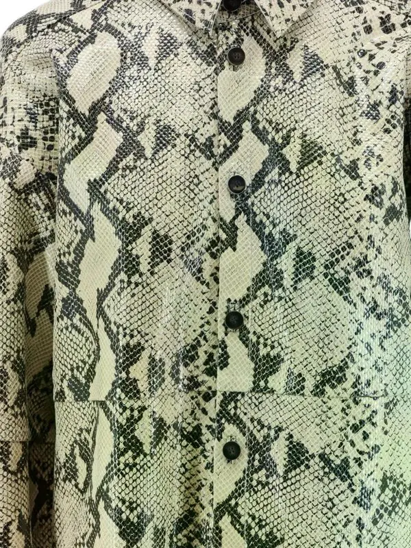 ALYSI Snakeskin-effect Button-down Shirt