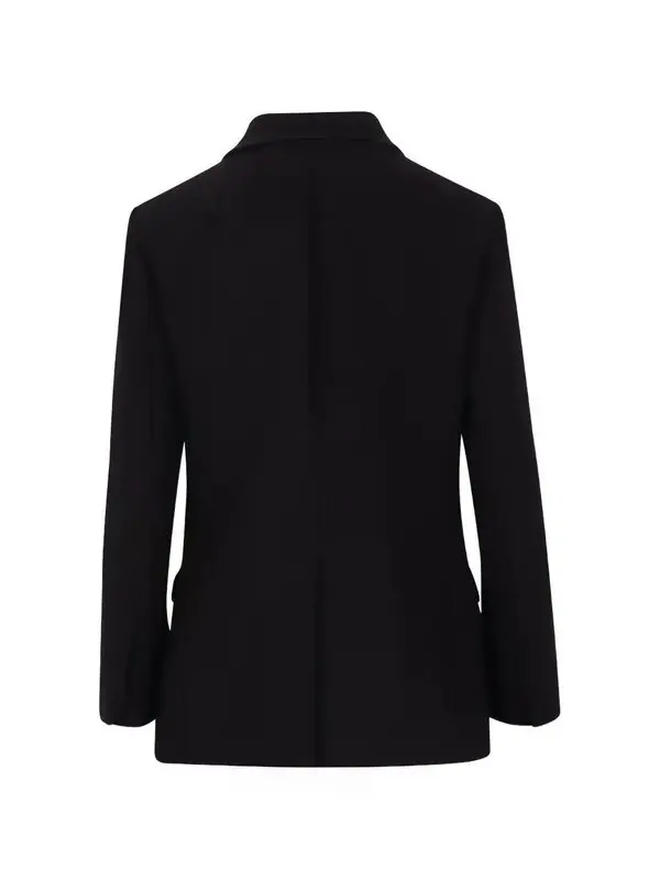 Vivetta Double-breasted Peak-lapel Blazer - Black