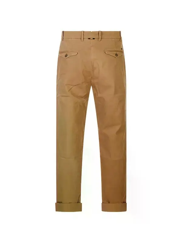 MASON'S Pleated Detail Turn-up Trousers