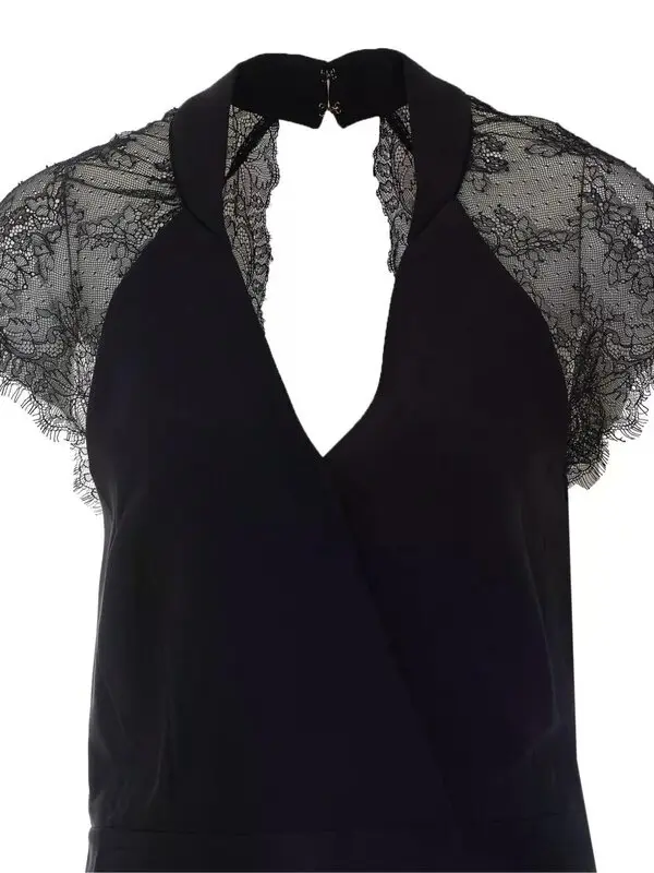 TWINSET Lace-panelled Wrap-style Jumpsuit
