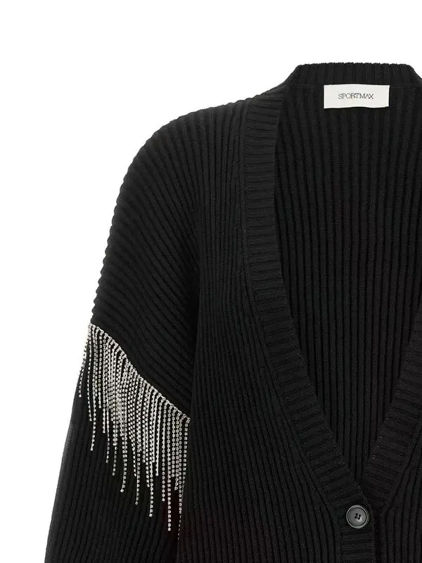 Sportmax Rhinestone-fringe Cardigan