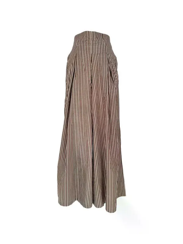 Maria De La Orden Striped Palladio Pants - Brown