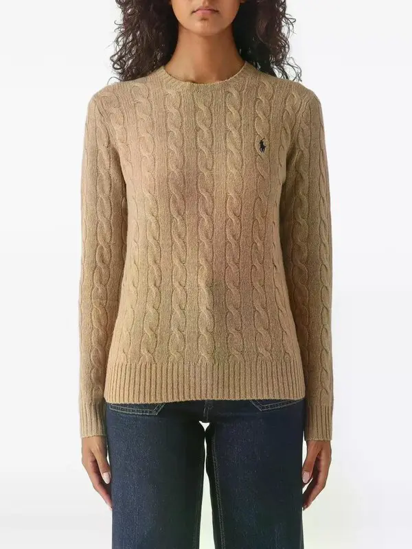 Polo Ralph Lauren Cable-knit Wool-cashmere Sweater - Neutrals