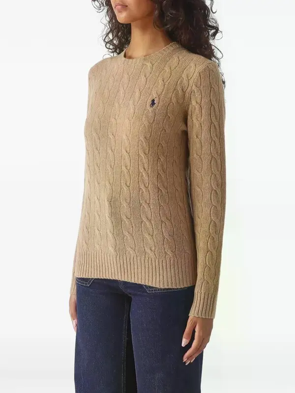 Polo Ralph Lauren Cable-knit Wool-cashmere Sweater - Neutrals