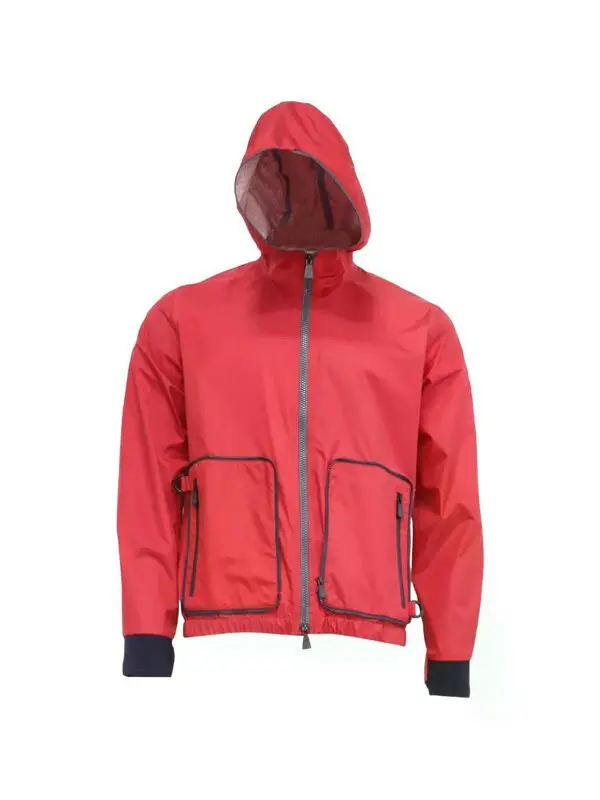 Moncler Hooded Zip-up Jacket - Red