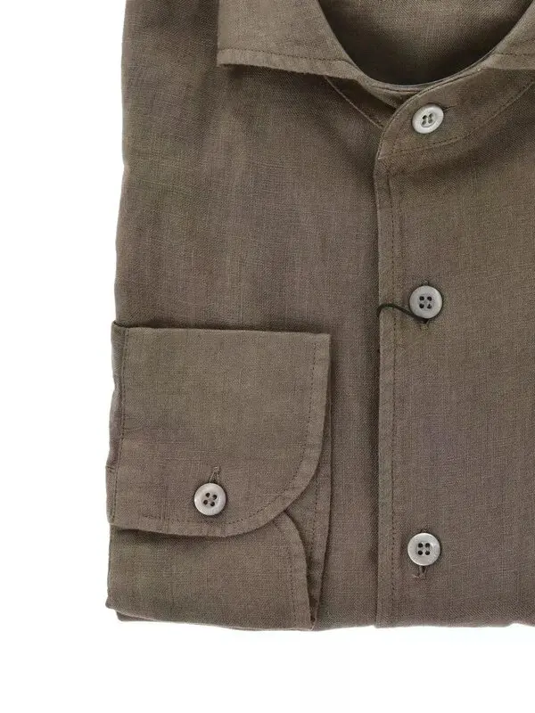 Corneliani Linen French-collar Shirt