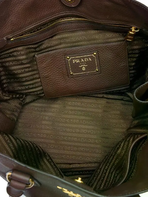 Prada 2013-2026 Vitello Daino Side Zip Open Convertible Tote Satchel