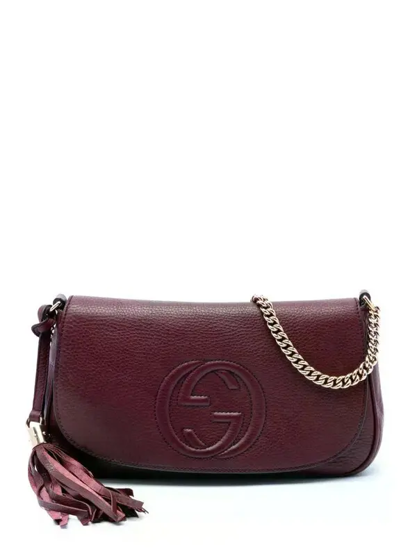 Gucci Soho Chain Flap Crossbody Bag - Red