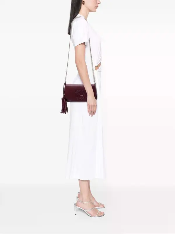 Gucci Soho Chain Flap Crossbody Bag - Red