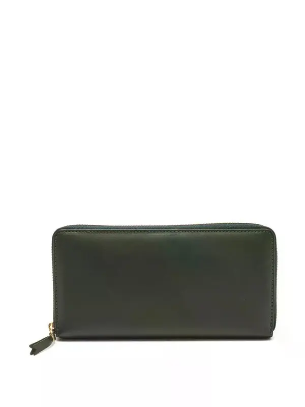 Comme Des Garçons Zip-around Leather Wallet - Green