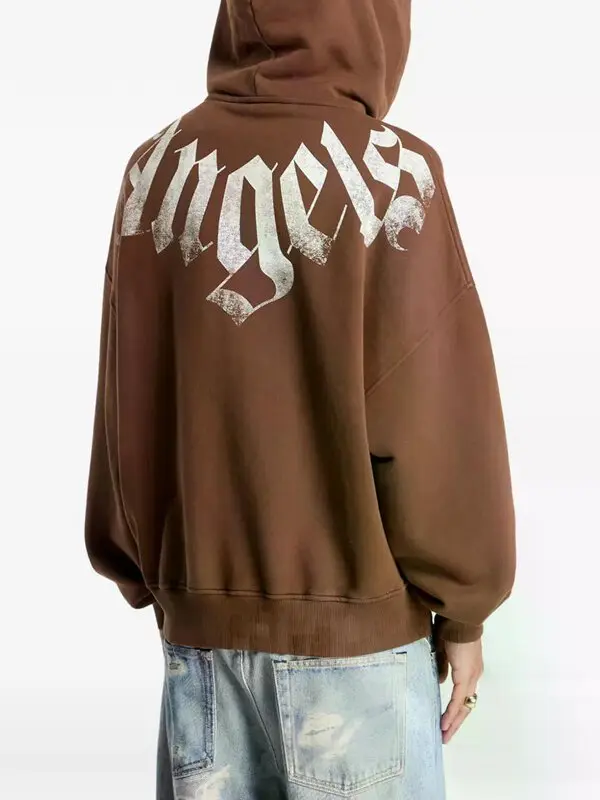 Palm Angels Logo-print Zip-up Hoodie