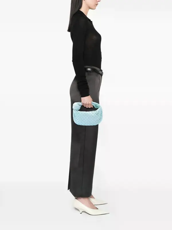Bottega Veneta 2012-2026 Mini Nappa Intrecciato Jodie Hobo Bag - Blue
