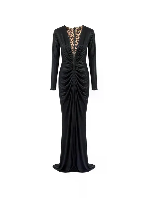 Philipp Plein Shiny Long Dress - Black