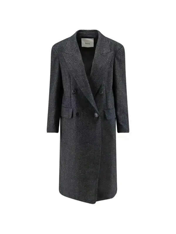 HEVO Martina Franca Double-breasted Peak-lapels Coat