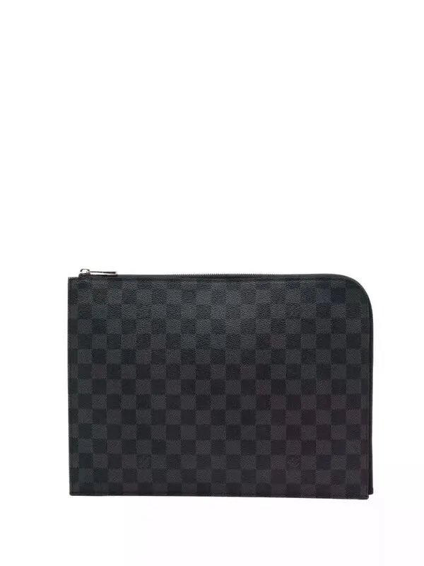 LOUIS VUITTON 2015 Damier Graphite Pochette Jour Gm Clutch Bag