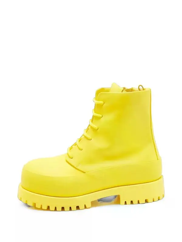 FERRAGAMO Fede Combat Boots - Yellow