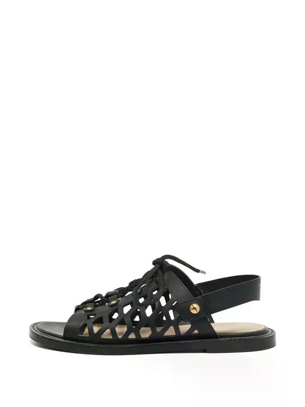 Dior Leather D-trap Sandals - Black