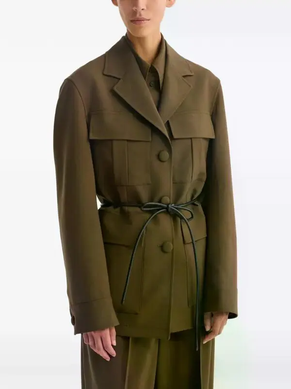 RÓHE Safari Button-up Wool Jacket - Brown