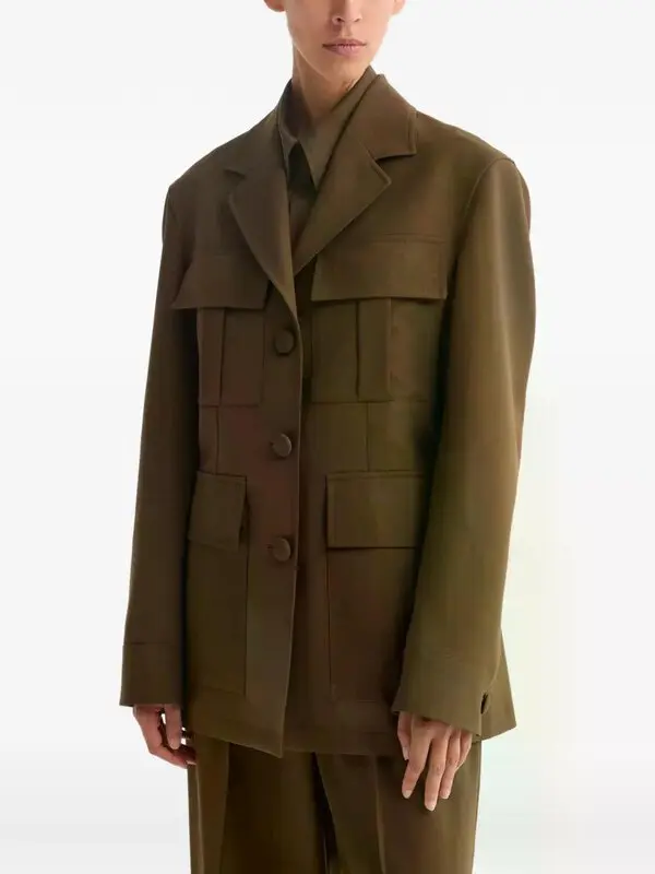 RÓHE Safari Button-up Wool Jacket