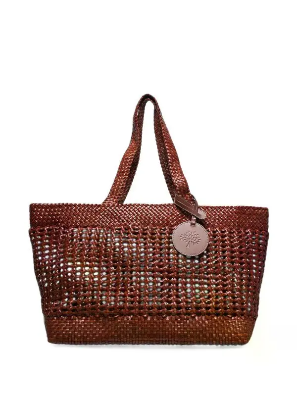 Mulberry Large Logo-patch Tote Bag - Brown