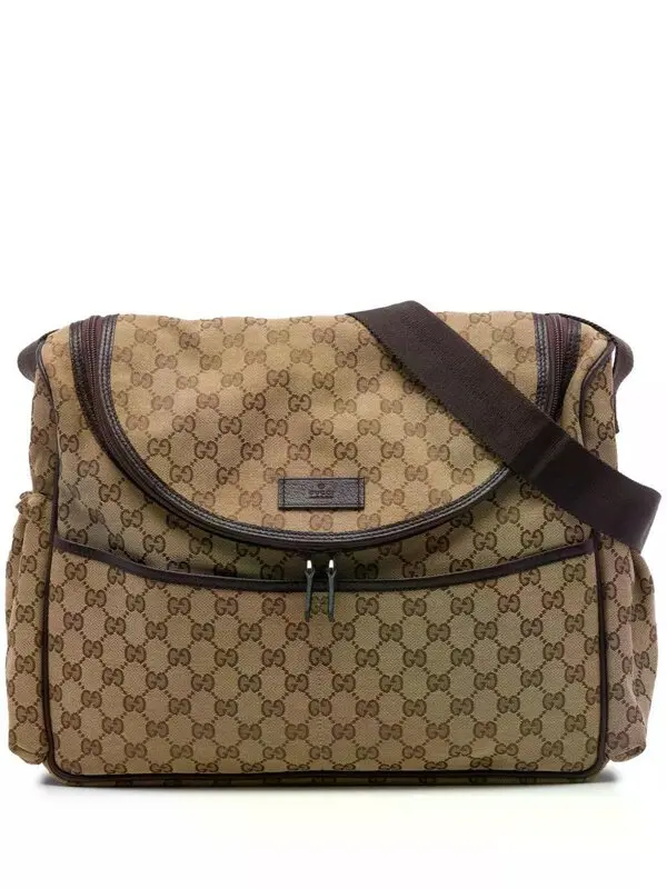 Gucci Gg Canvas Diaper Bag Crossbody - Neutrals