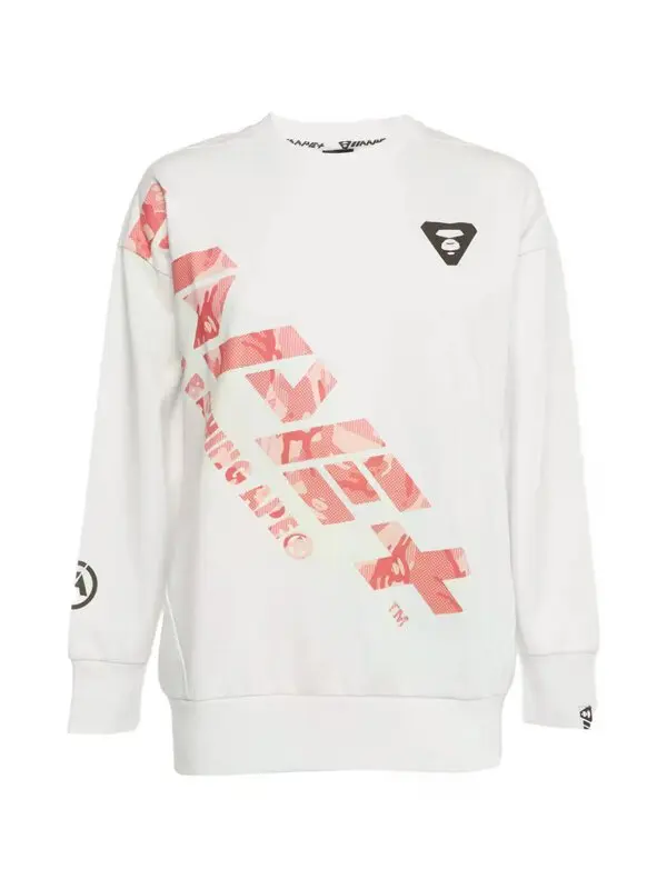 A BATHING APE Graphic Print Sweatshirt - White