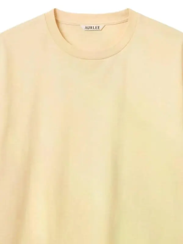 Auralee Crew-neck T-shirt - Yellow
