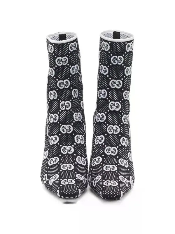 Gucci Gg Knit Ankle Boots