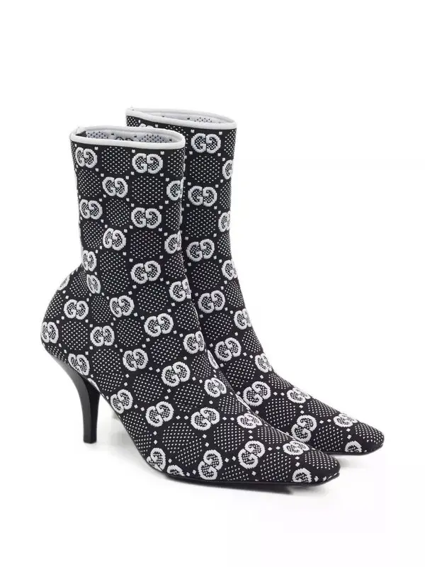 Gucci Gg Knit Ankle Boots