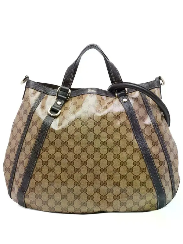 Gucci 2016-2026 Gg Crystal Abbey D Ring Convertible Tote Satchel - Neutrals