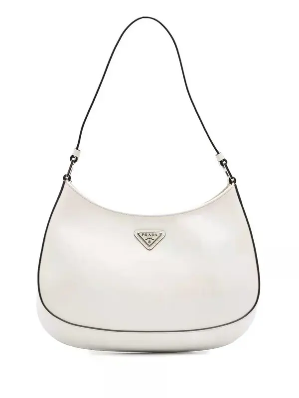 Prada 2013-2026 Spazzolato Cleo Shoulder Bag - White