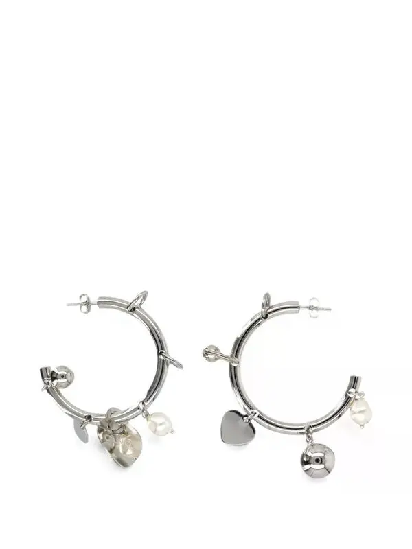 JUSTINE CLENQUET Britt Charm-detail Hoop Earrings
