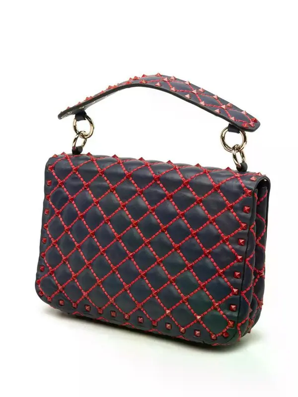 Valentino Garavani 2000-2017 Medium Nappa Rockstud Spike Satchel