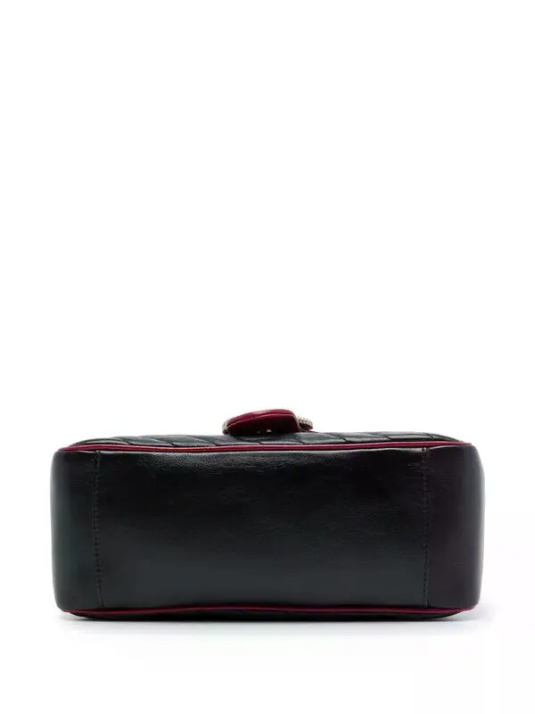 Gucci Gg Marmont Matelassé Top Handle Bag - Black