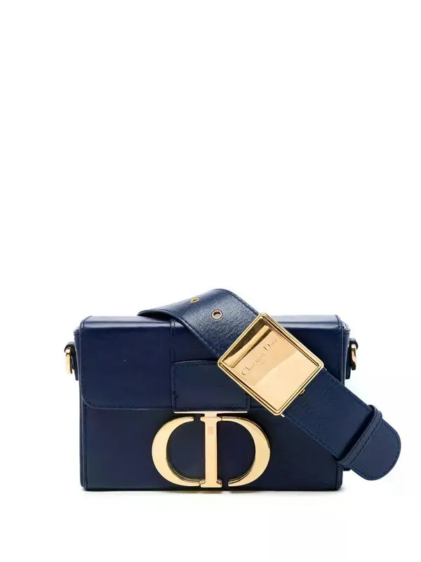 Dior 2019 Leather 30 Montaigne Box Bag Crossbody Bag - Blue