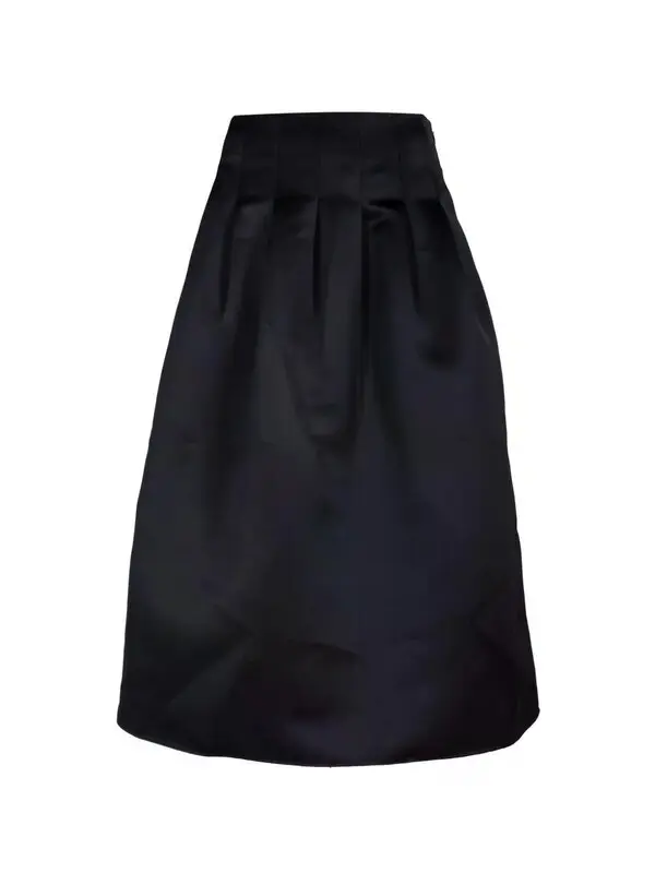 Ulla Johnson Delara Pleated Midi Skirt - Black