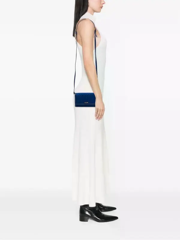 Prada Quilted Nylon Wallet On Strap Crossbody Bag