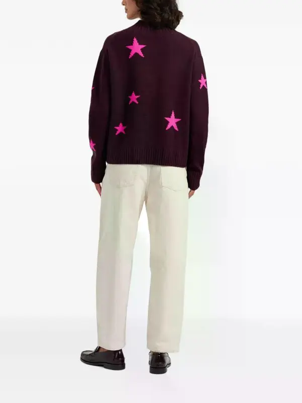 Chinti & Parker Star-intarsia Roll-neck Sweater