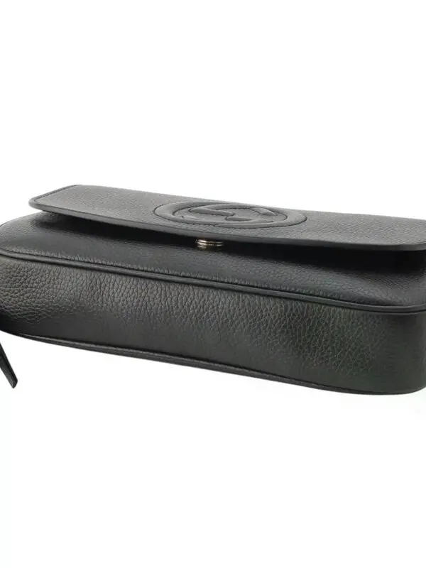 Gucci Soho Chain Flap Crossbody Bag - Black