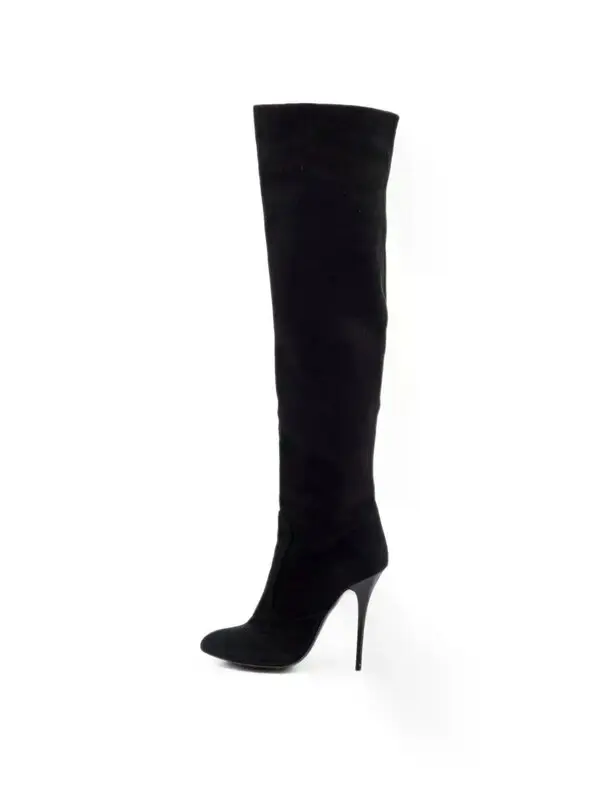 GIUSEPPE ZANOTTI Knee-high Suede Boots - Black