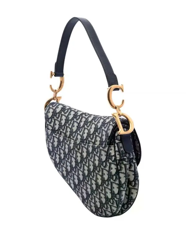 Dior Oblique Canvas Saddle Bag Shoulder Bag