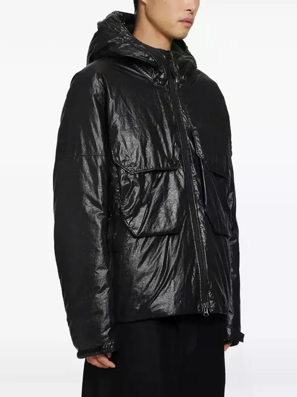Stone Island Hooded Crinkled-finish Parka