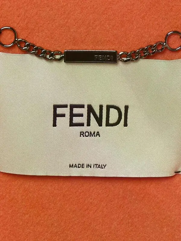 Fendi Polka-dot Appliqué Single-breasted Coat