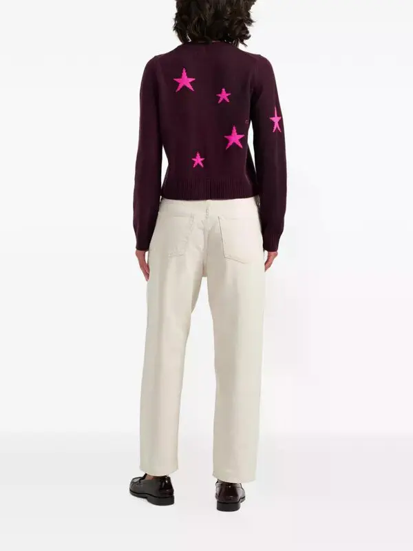 Chinti & Parker Star-intarsia Round-neck Cardigan
