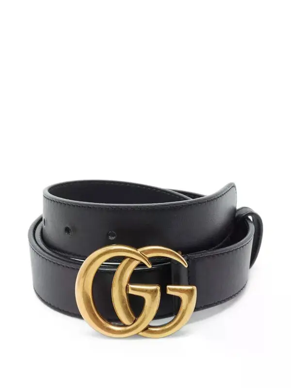 Gucci Gg Marmont Buckle Belt - Black