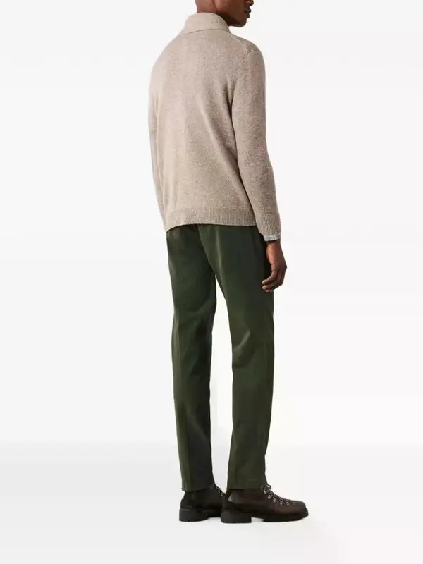 HACKETT LONDON Button-detail Shawl-collar Sweater