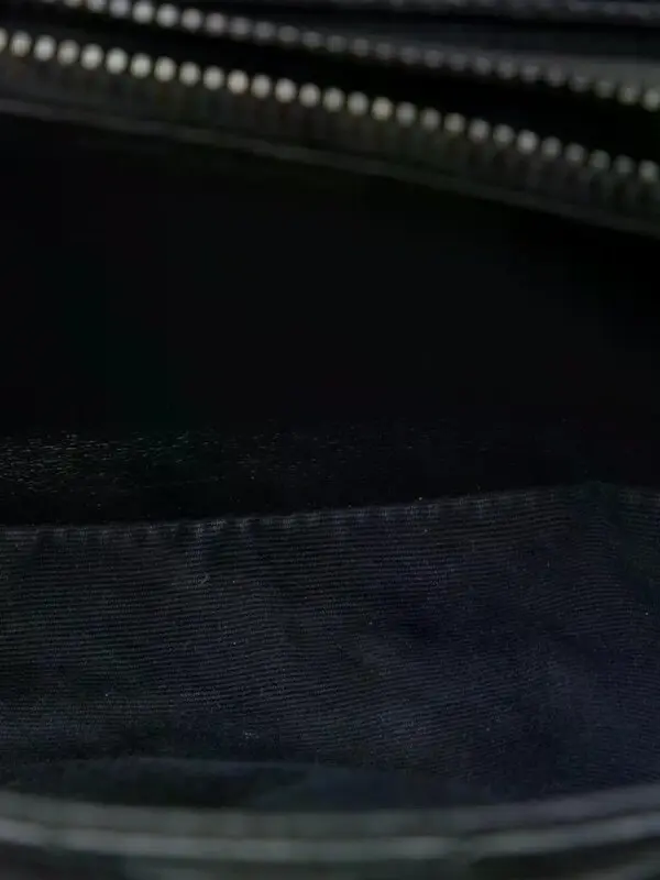 Saint Laurent Medium Chevron Sheepskin Monogram College Bag - Black